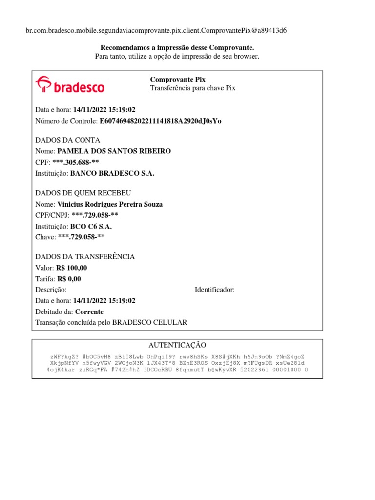 Comprovante Xkwaiwo | PDF