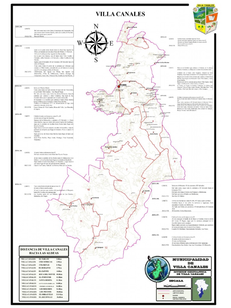 Mapa de Villa Canales Limites | PDF