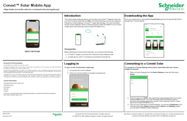 Conext Mobile App Quick Start Guide | PDF | Mobile App | Ios