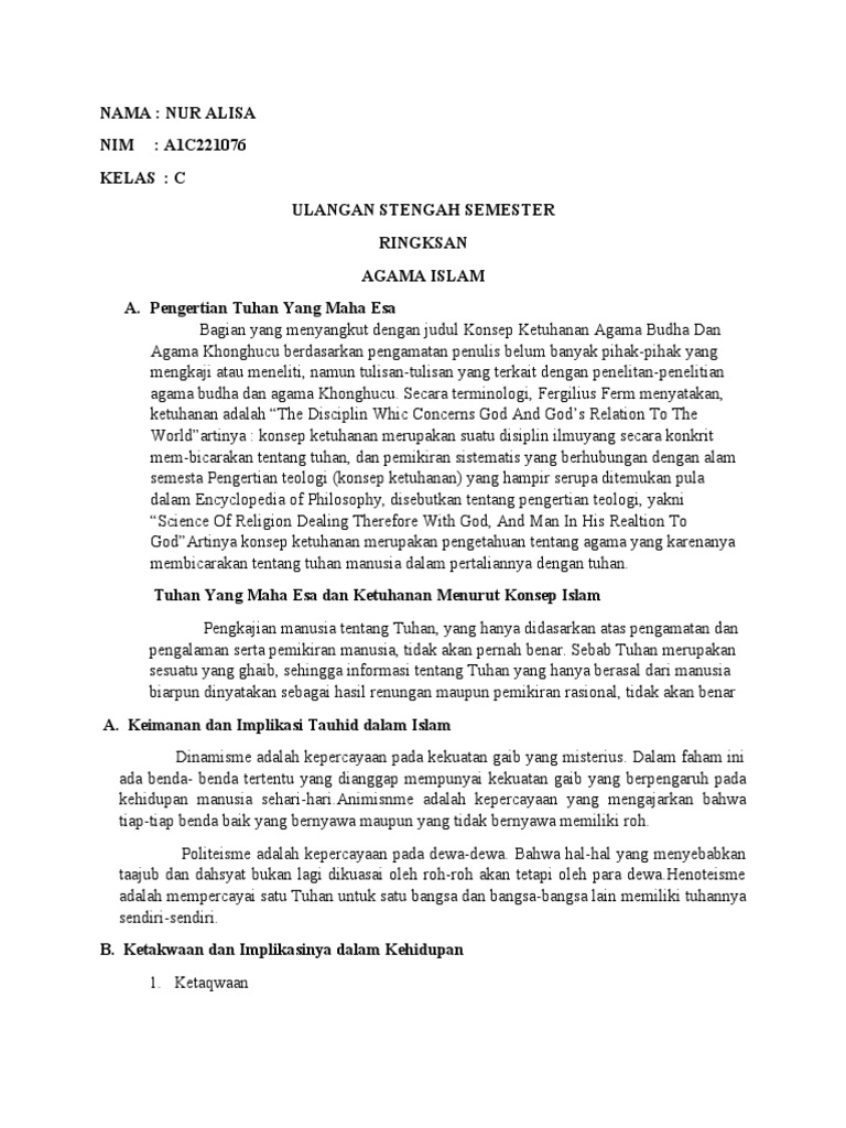 Nur Alisa (Pendidikan Agam) | PDF