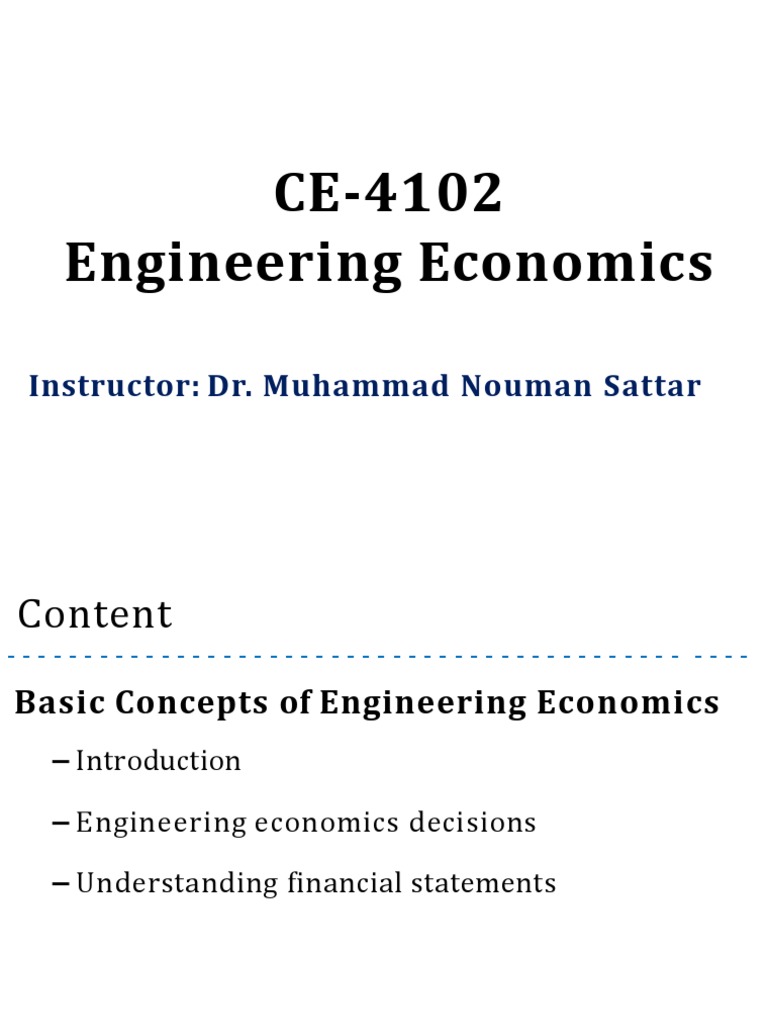 Basic Concepts of Engineering Economics Complete PDF | PDF | Supply And ...