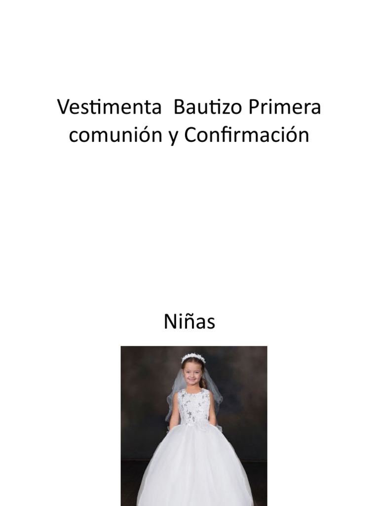 Vestimenta Bautizo Primera Comunión y Confirmación | PDF | Bautismo | Rosario