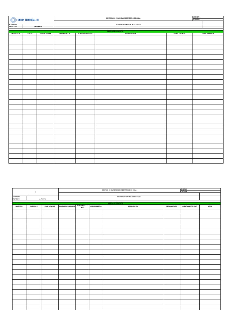 Formato Control Envíos Laboratorio | PDF