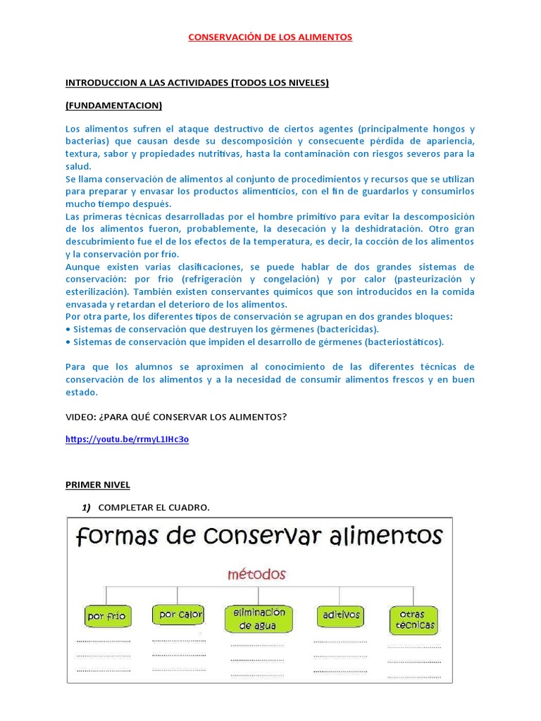 Secuencia Didactica | PDF | Alimentos | Conservación de los alimentos