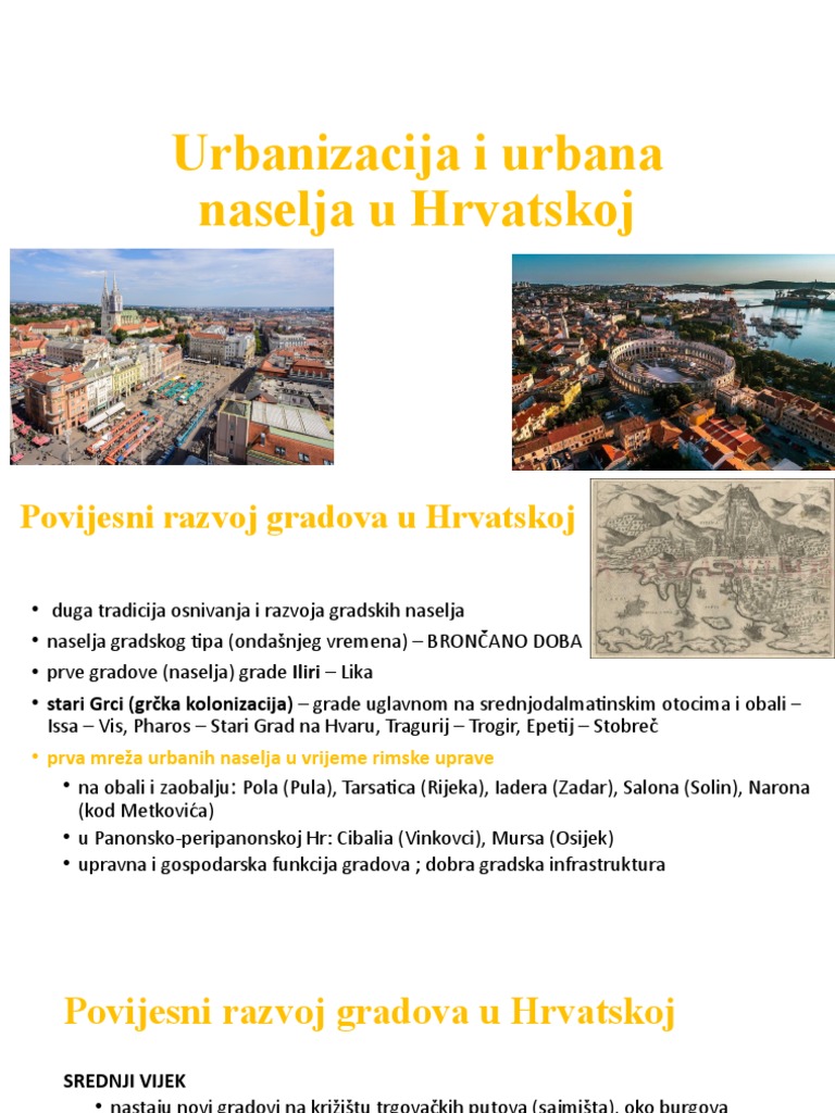 Urbanizacija i urbana naselja.pptx | PDF