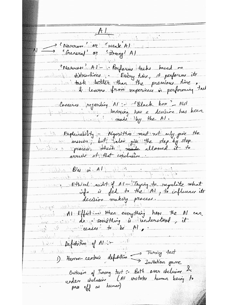 AI Class Notes | PDF