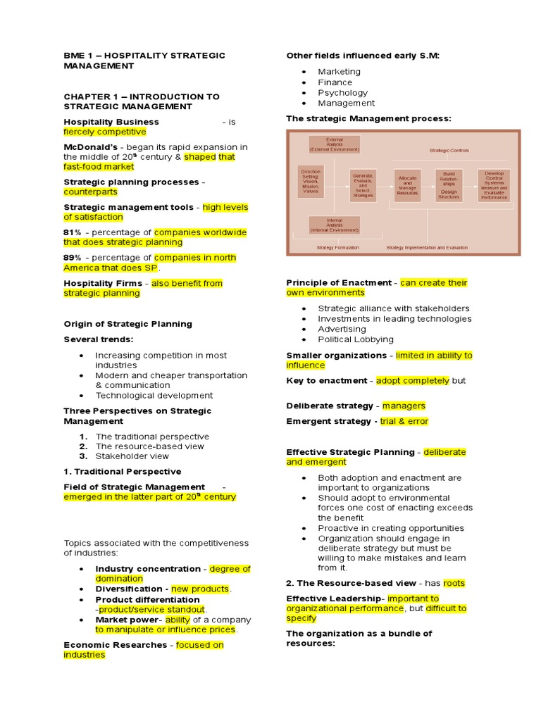 BME 1 Strategy REV | PDF | Strategic Management | Reputation