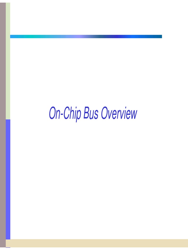 03 On-Chip Bus PDF | PDF | Input/Output | System On A Chip