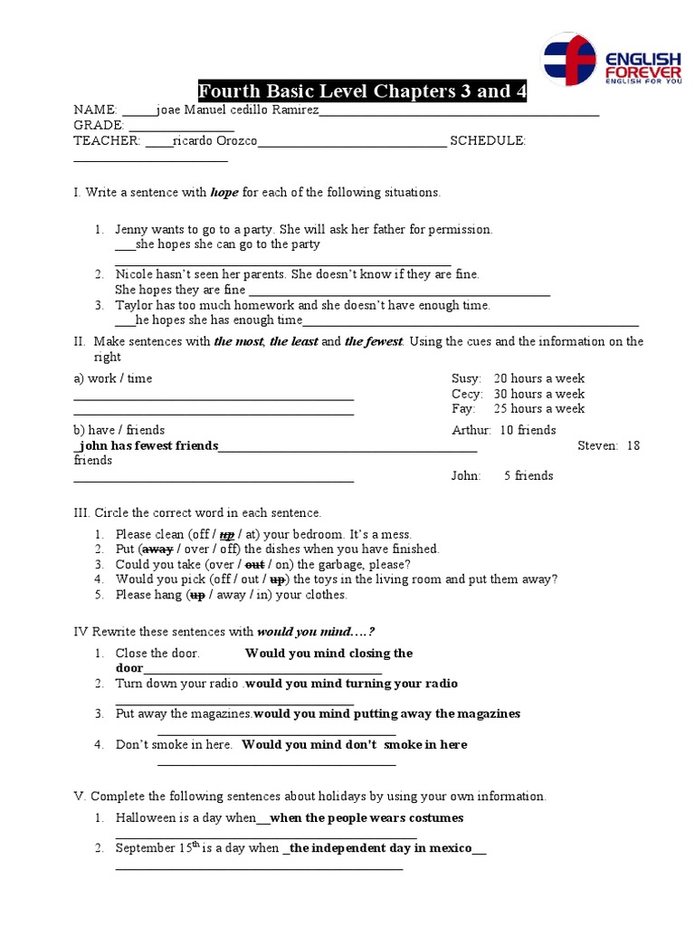 Basic 4. CH 3 and 4 | PDF | Birthdays