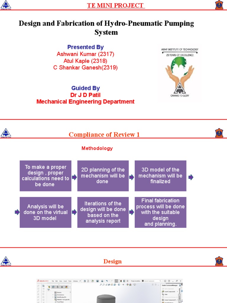 MINI PROJECT REVIEW 2.pptx | PDF | Pump | Hydraulics