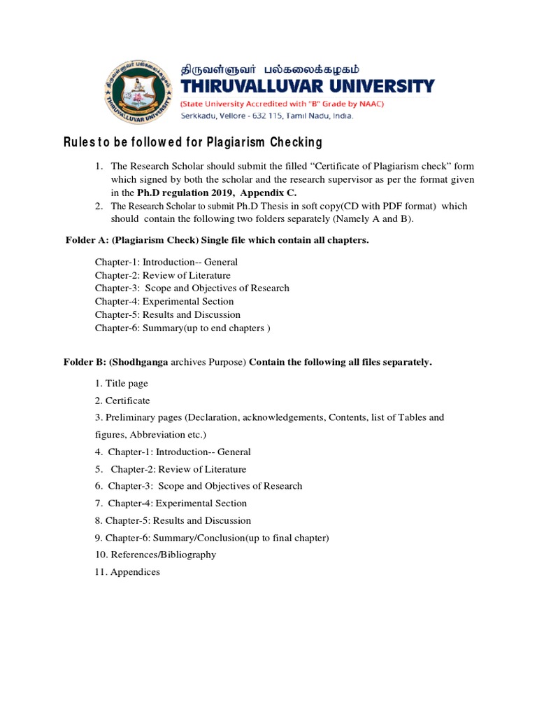 Documents Format For Plagiarism Check Pdf Thesis Doctor Of Philosophy