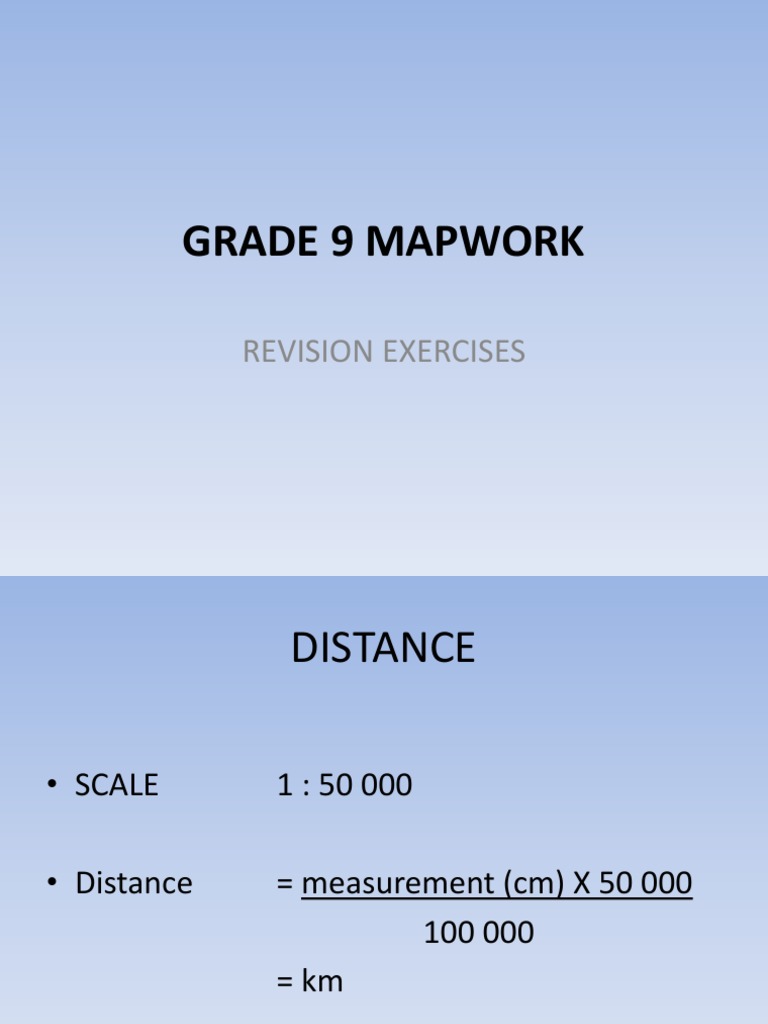 Grade 9 Geography Mapwork Exercises | PDF | Speed | Space