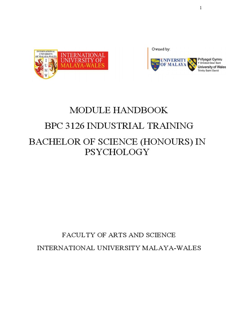 Module Handbook BPC 3126 Internship - Students | PDF | Psychotherapy ...
