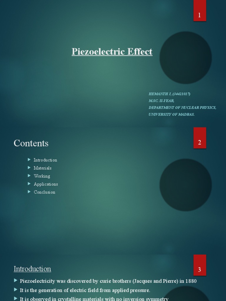 Piezoelectric | PDF | Piezoelectricity | Ferroelectricity