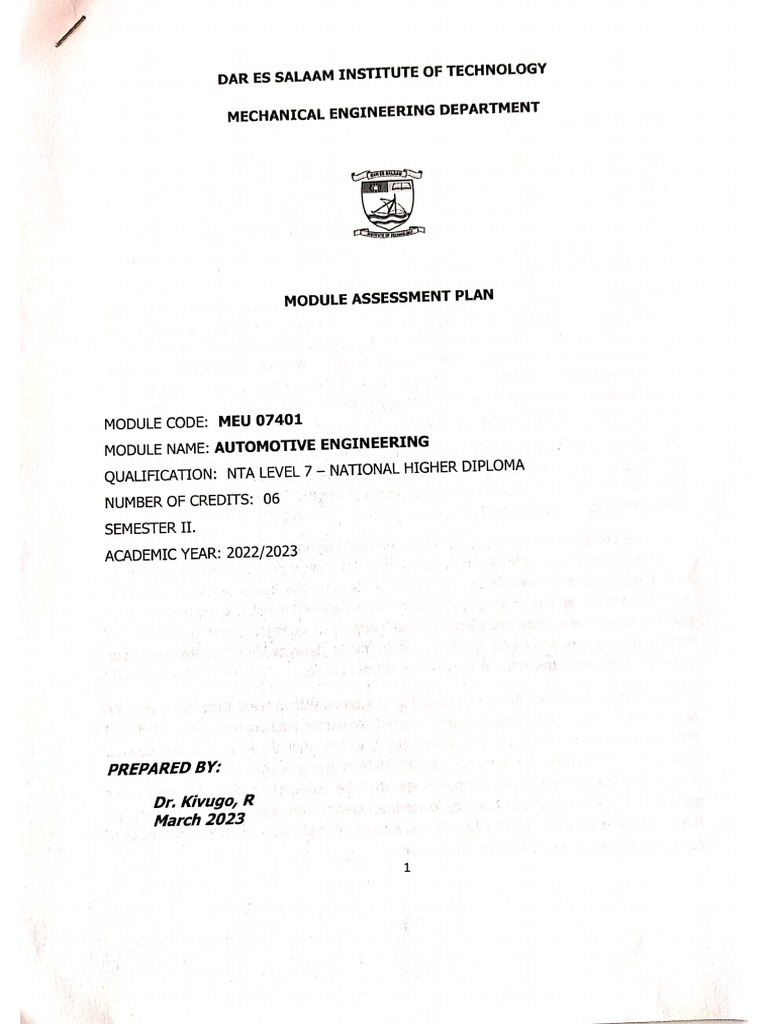 Assessment Plan | PDF