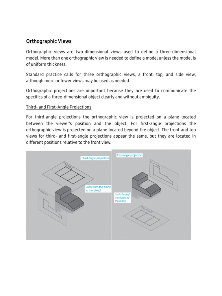 Orthographic Views Guide | PDF | Classical Geometry | Geometry