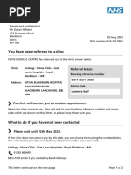 NHS Hospital Appointment Letter Template | PDF | National Health ...