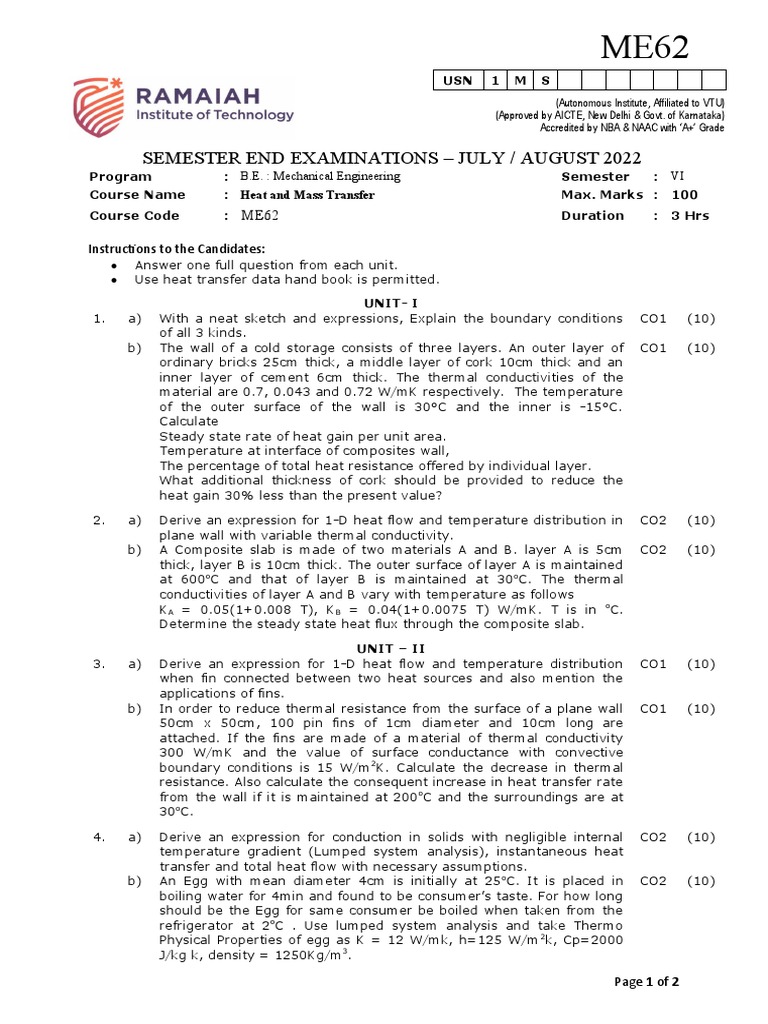 HMT 2 | PDF | Heat Transfer | Heat