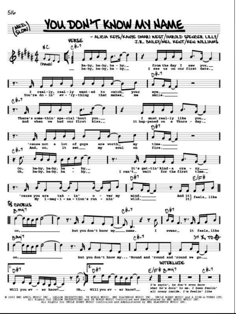 You Don't Know My Name | PDF