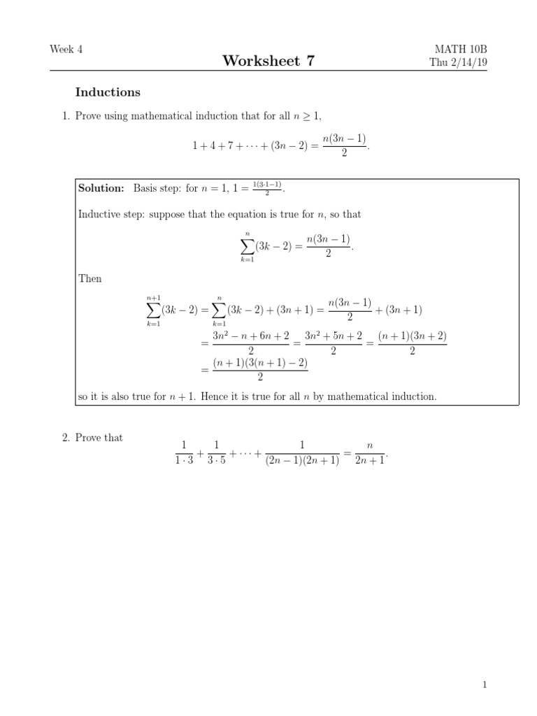 10B Worksheet 7 Solution | PDF | Applied Mathematics | Algebra