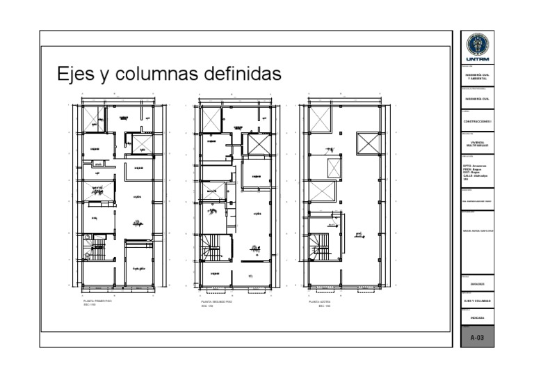 Ejes y Columnas Definidas | PDF