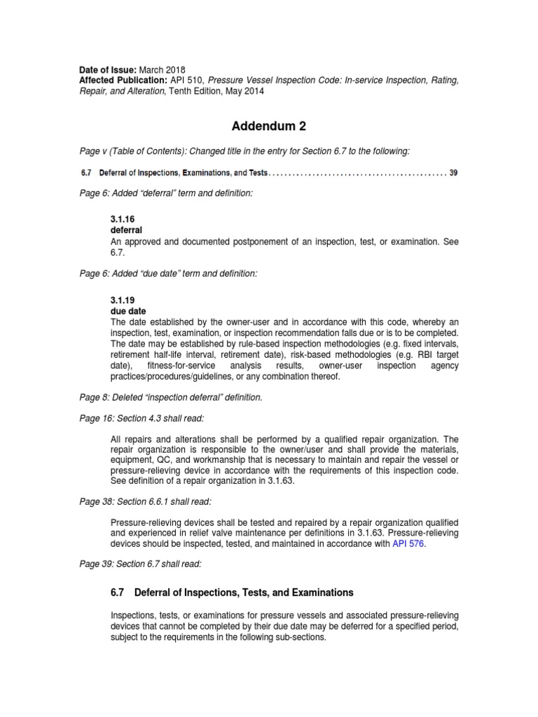 Api 510 | Download Free PDF | Risk Assessment | Patent
