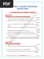 Cre Form 1 Work Revision Questions | PDF | Covenant (Biblical) | The Exodus