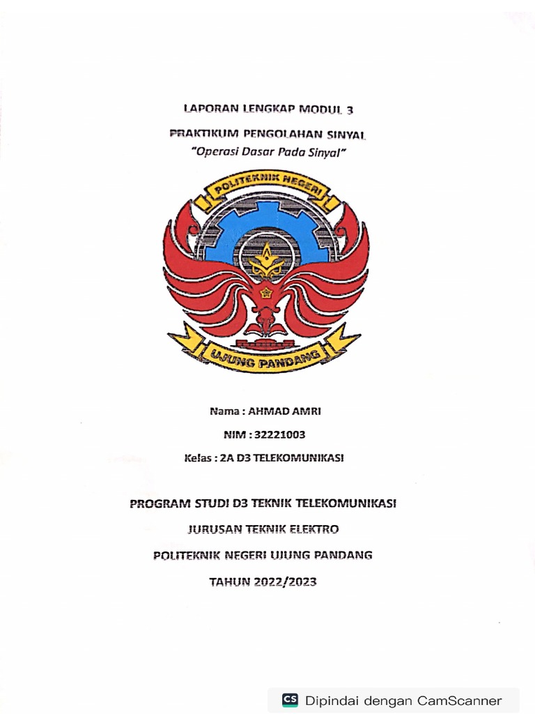 Ahmad Amri - Laporan Modul 3 Pengolahan Sinyal PDF | PDF