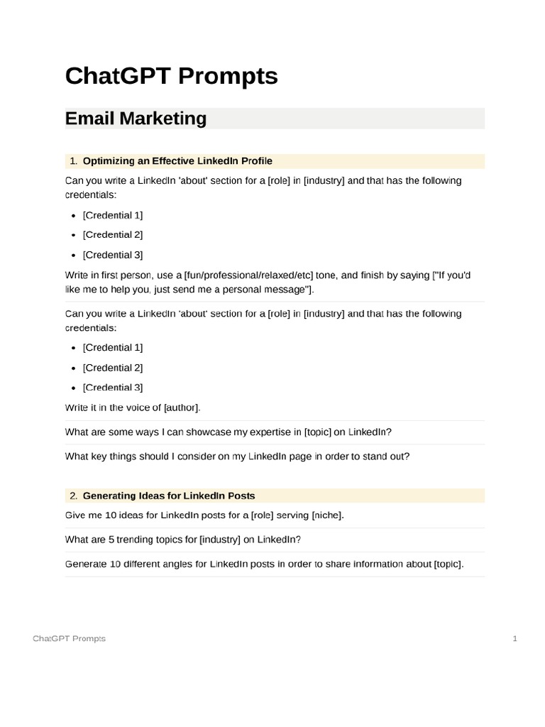 ChatGPT Prompt Styles | PDF