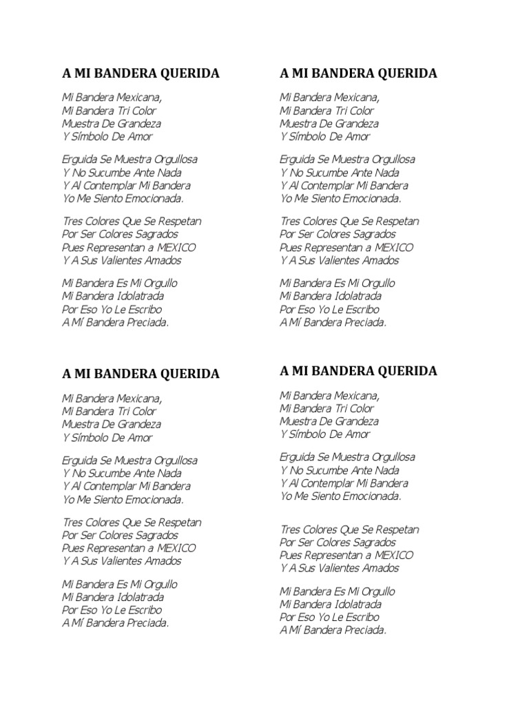 A Mi Bandera Querida | PDF