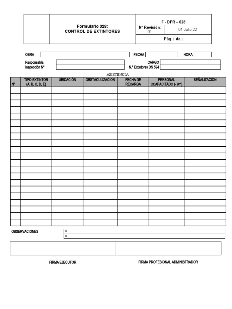 Control de Extintores | PDF