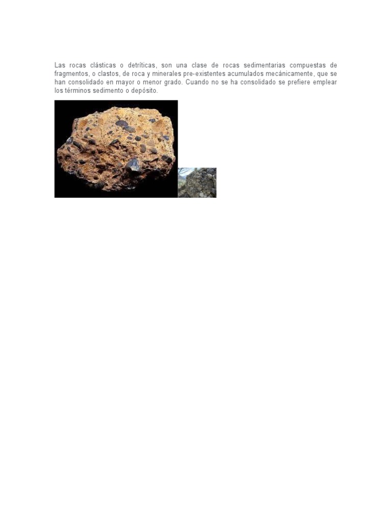 Las Rocas Clásticas o Detríticas | PDF