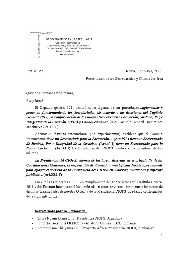ES carta de presentacion de los Secretariados y del Oficio Juridico.pdf ...