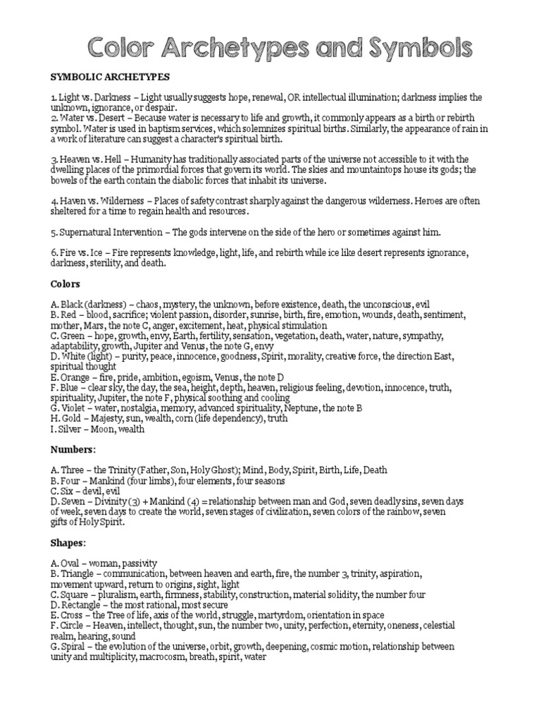 Archetypes and Symbols PDF | PDF