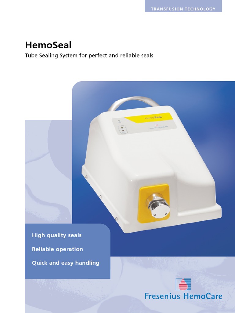 Hemoseal | PDF | Equipment | Manufactured Goods