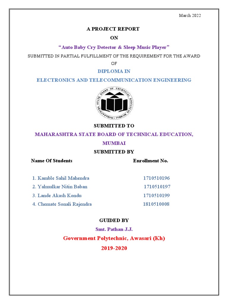 Auto baby cry detector using arduino | PDF