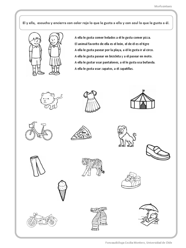 Pronombres Personales - El Ella - Encerrar | PDF