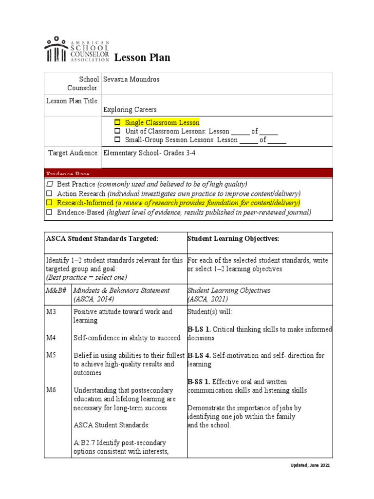 Exploring Careers for Elementary Students | PDF