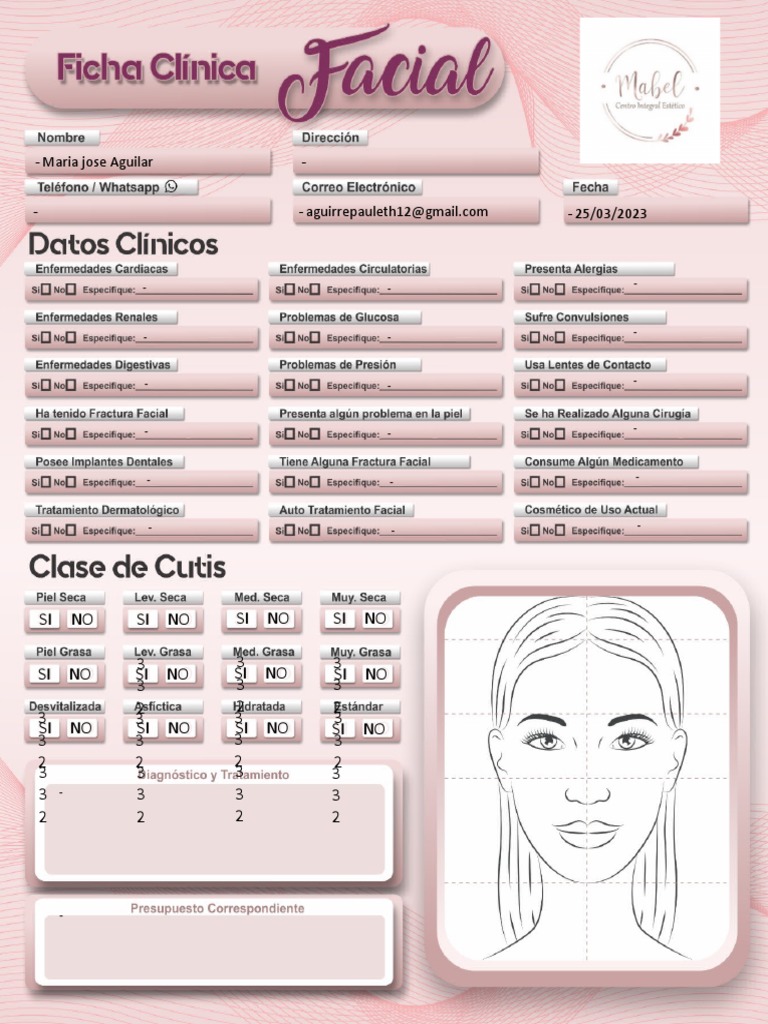 Ficha Clinica - Facial | PDF