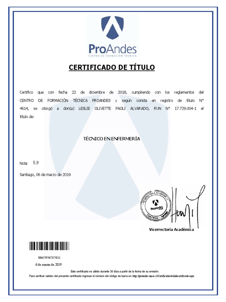 Certificado de Título PDF | PDF