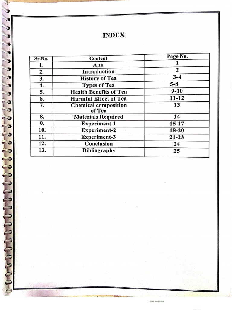 Acidity of Tea Samples Chemistry Project From Vasif Ali PDF | PDF