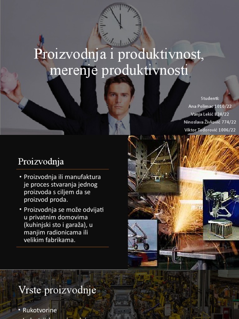 Proizvodnja I Produktivnost | PDF