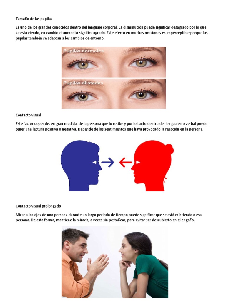 Significado del contacto visual prolongado | PDF