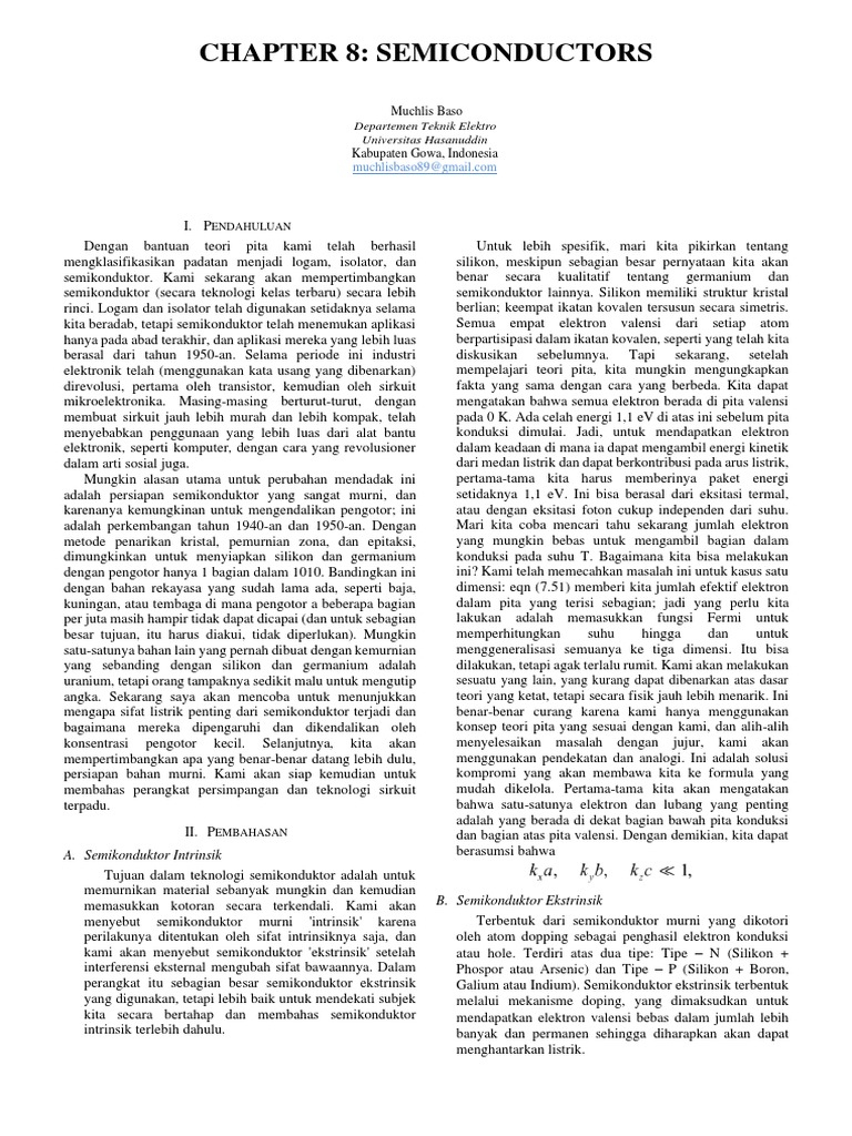 Tugas 3 Teknologi Material Elektronik - Muchlis Baso PDF | PDF