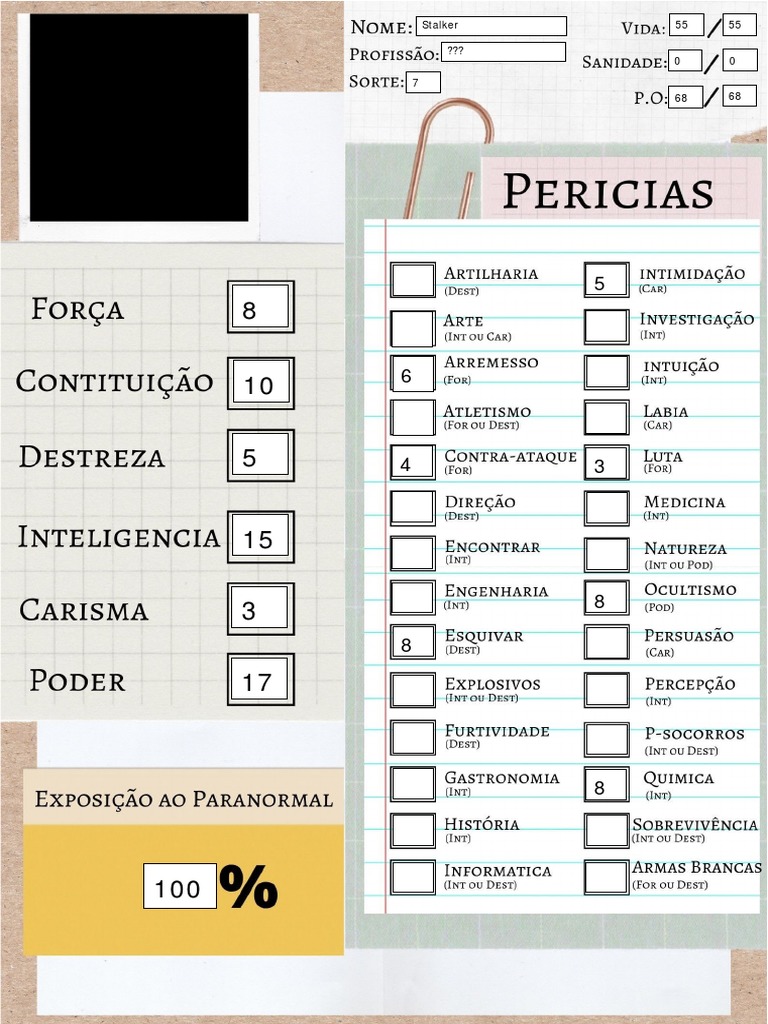 Ficha Stalker PDF | PDF