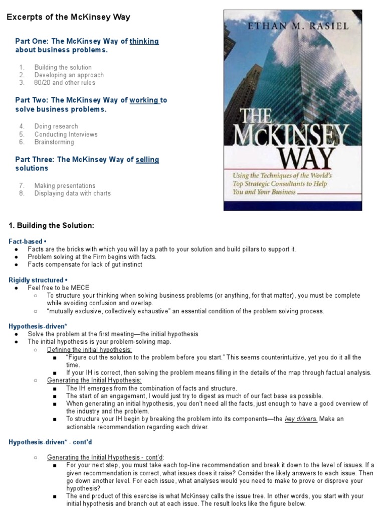 Excerpts of The McKinsey Way | PDF