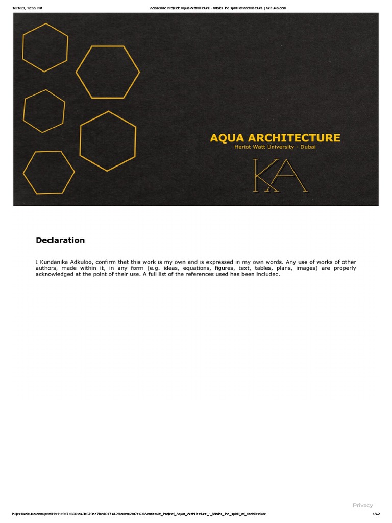 Aqua Architecture: Water's Role in Design | PDF