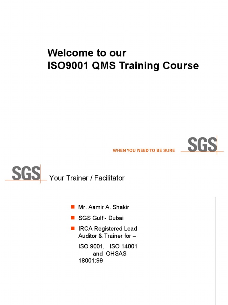 ISO 9001 QMS Training Course Overview | PDF