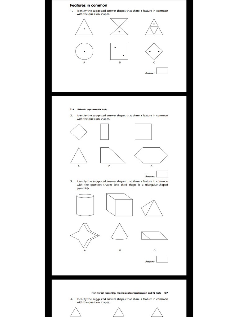 Abstract and Spatial Reasoning Worksheet PDF | PDF