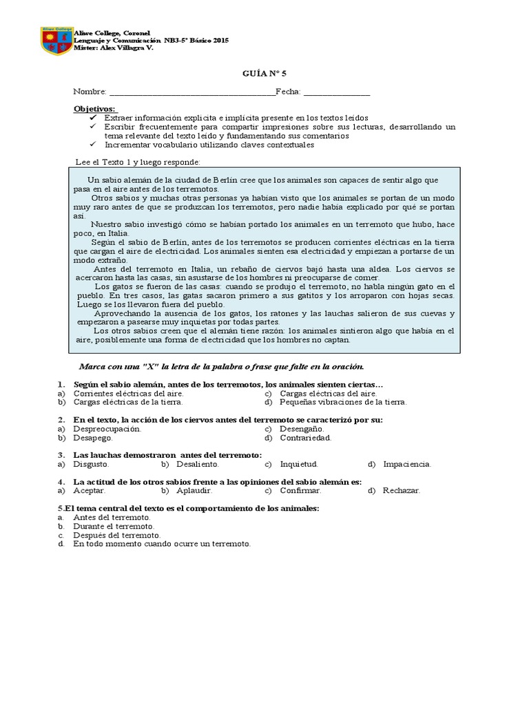 Guia lenguaje 8.doc | PDF | Color